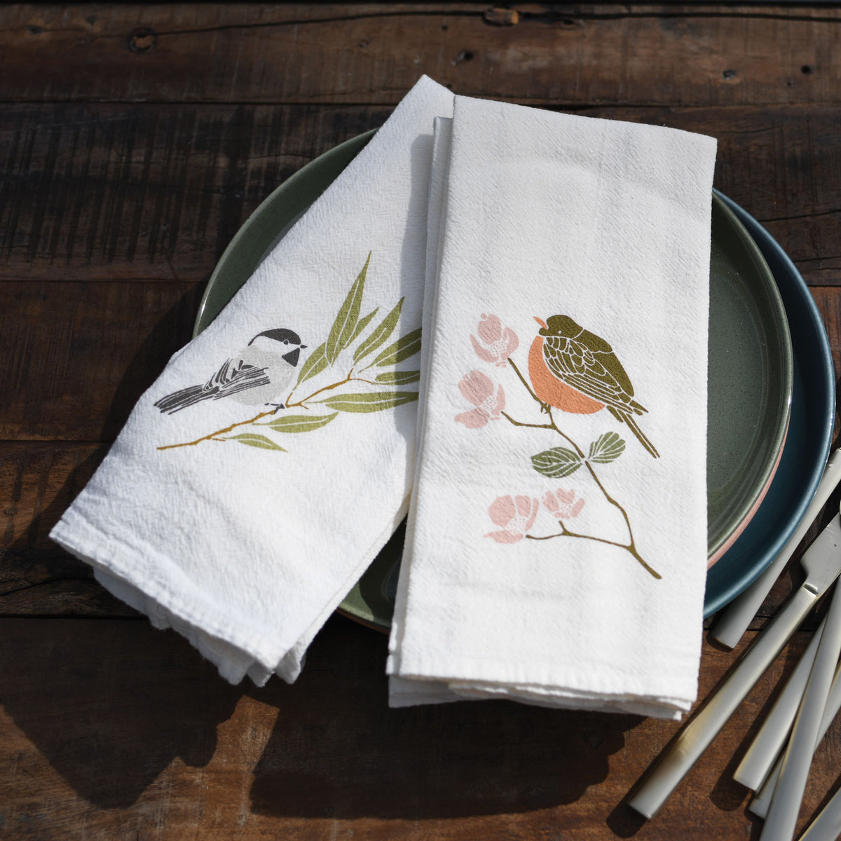 Robin & Dogwood Cloth Napkins | Reusable Botanical Napkin – June & December