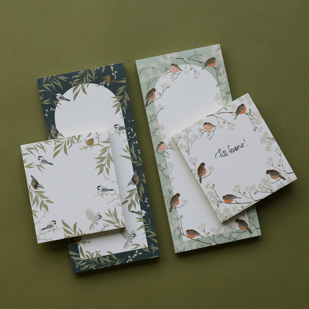 Chickadees Botanical Mini Notepad | Recycled Paper Notepad – June ...