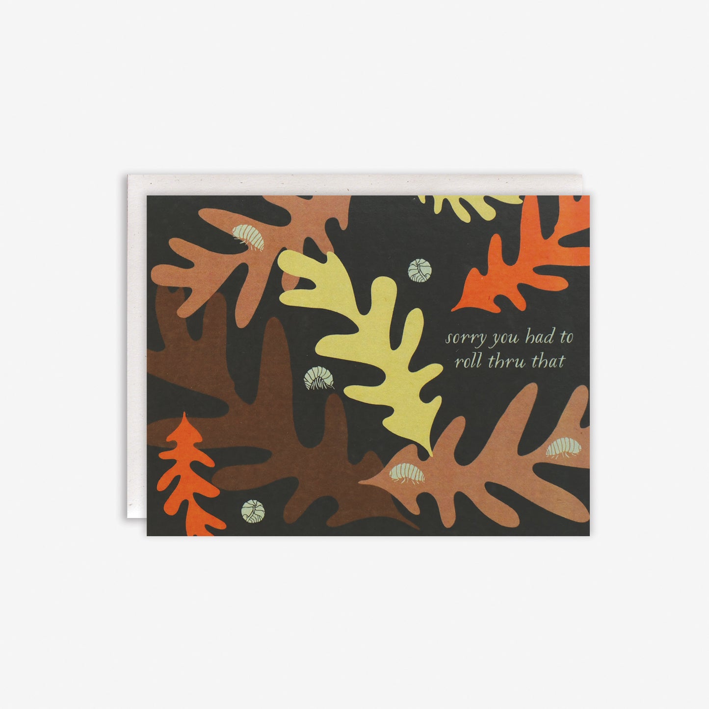 Roly Poly Pill Bug Sympathy Card | Recycled Greeting Card – June & December