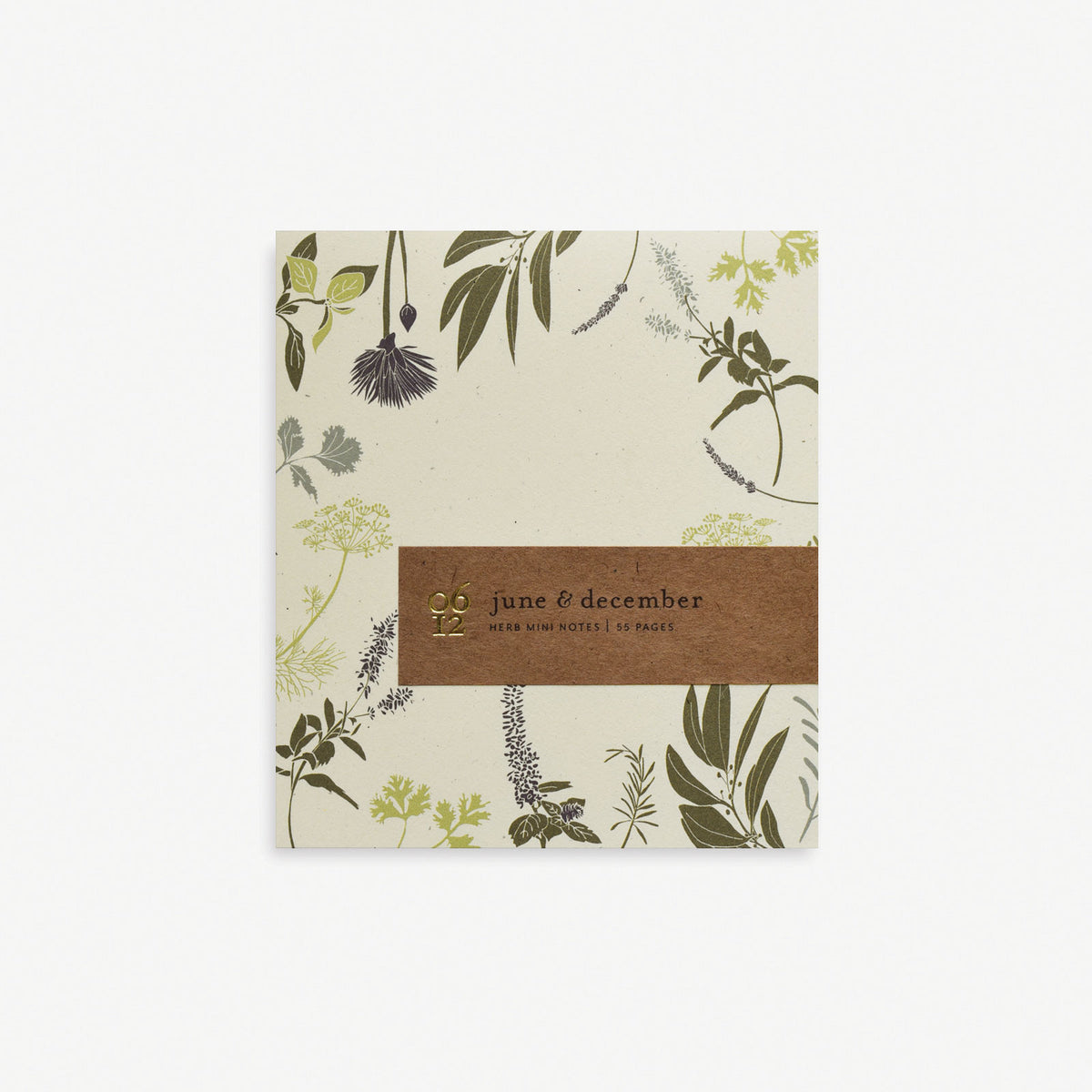 Herb Botanical Mini Notepad | Recycled Paper Notepad – June & December